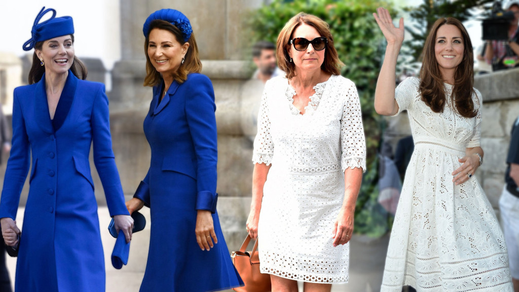 Galerie: Kate Middleton (42) a její matka Carole Middleton (69) nosí ...