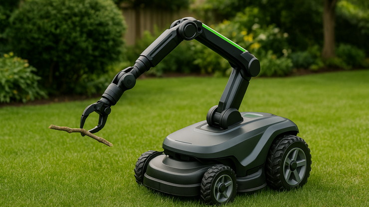 Zapomeňte na obyčejné sekačky! Nový robot má rameno a uklidí za vás ...